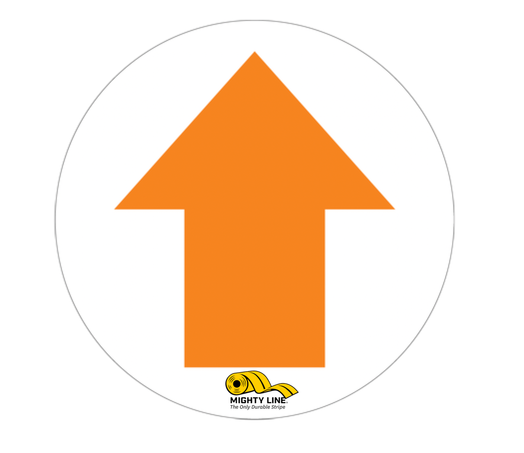 16" Directional Arrow Orange Floor Sign – Floor Marking Tape