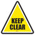 Keep Clear Triangle Floor Sign - Floor Marking Sign, 16" – Floor ...