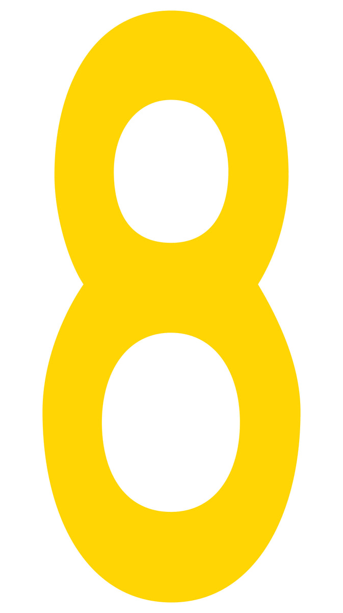 8 – Mighty Line Letter/Number Floor Marker Adhesive, 4.5"x10" size, pa ...