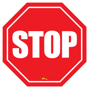 24 Inch - Stop Sign Modern Floor Sign - Floor Marking Sign – Floor ...