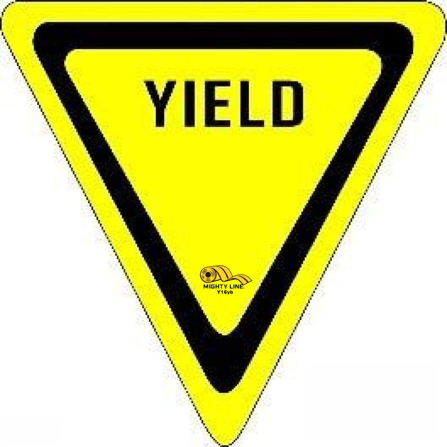 16 Inch - Yield - Yellow and Black Floor Sign – Floor Marking Tape